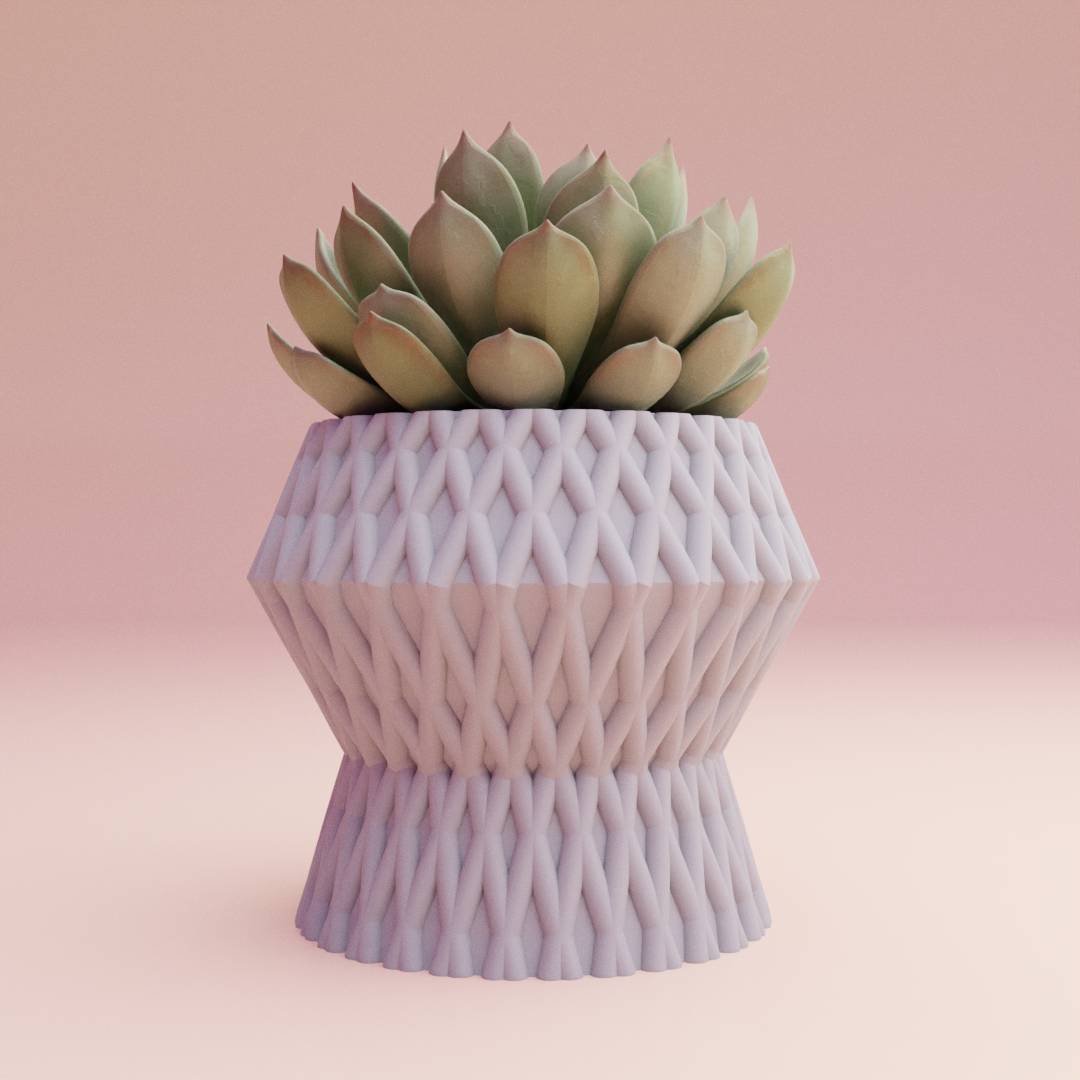 3D Printer Files | 3MF File | decorative planter pot "lines and ...