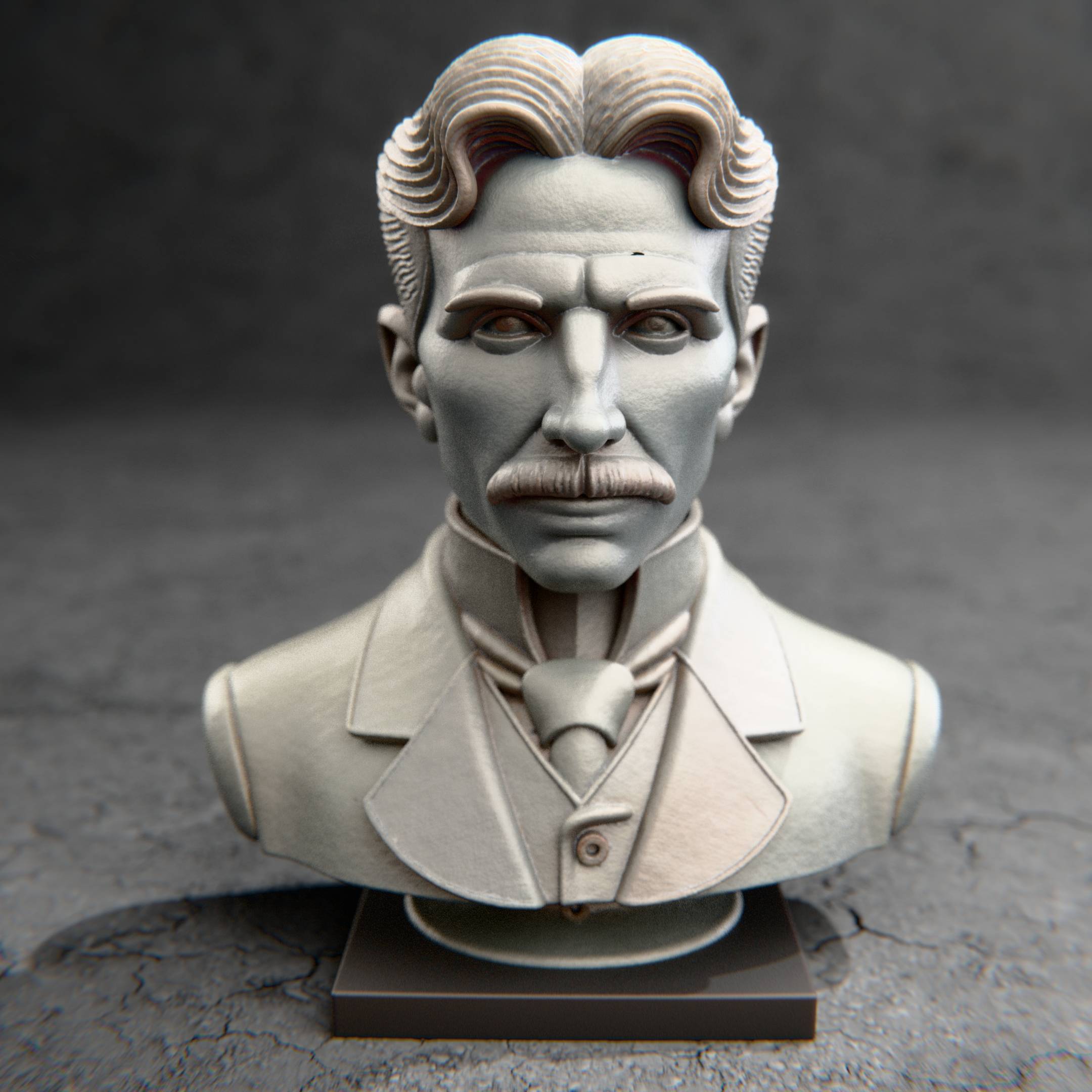3D Printer Files | 3MF File | Nikola Tesla Bust | Creality Cloud