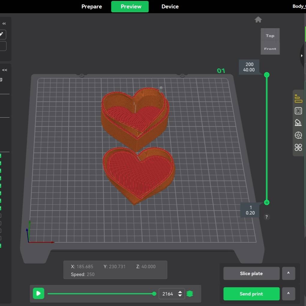3D Printer Files | 3MF File | Cute Heart Shaped Box : Storage | Creality Cloud