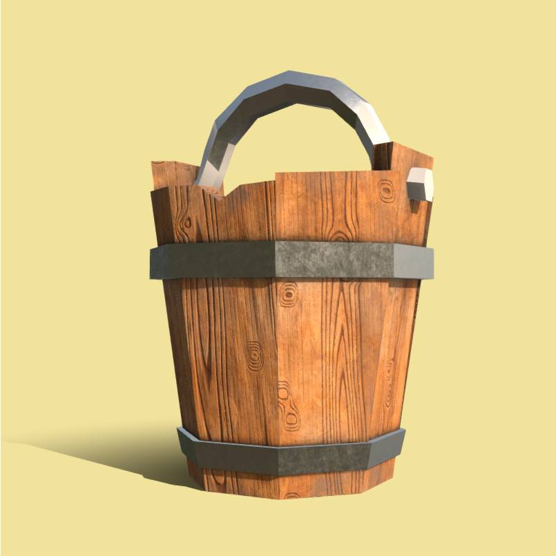 Props & Terrain STL Download - Low Poly Bucketby neagww