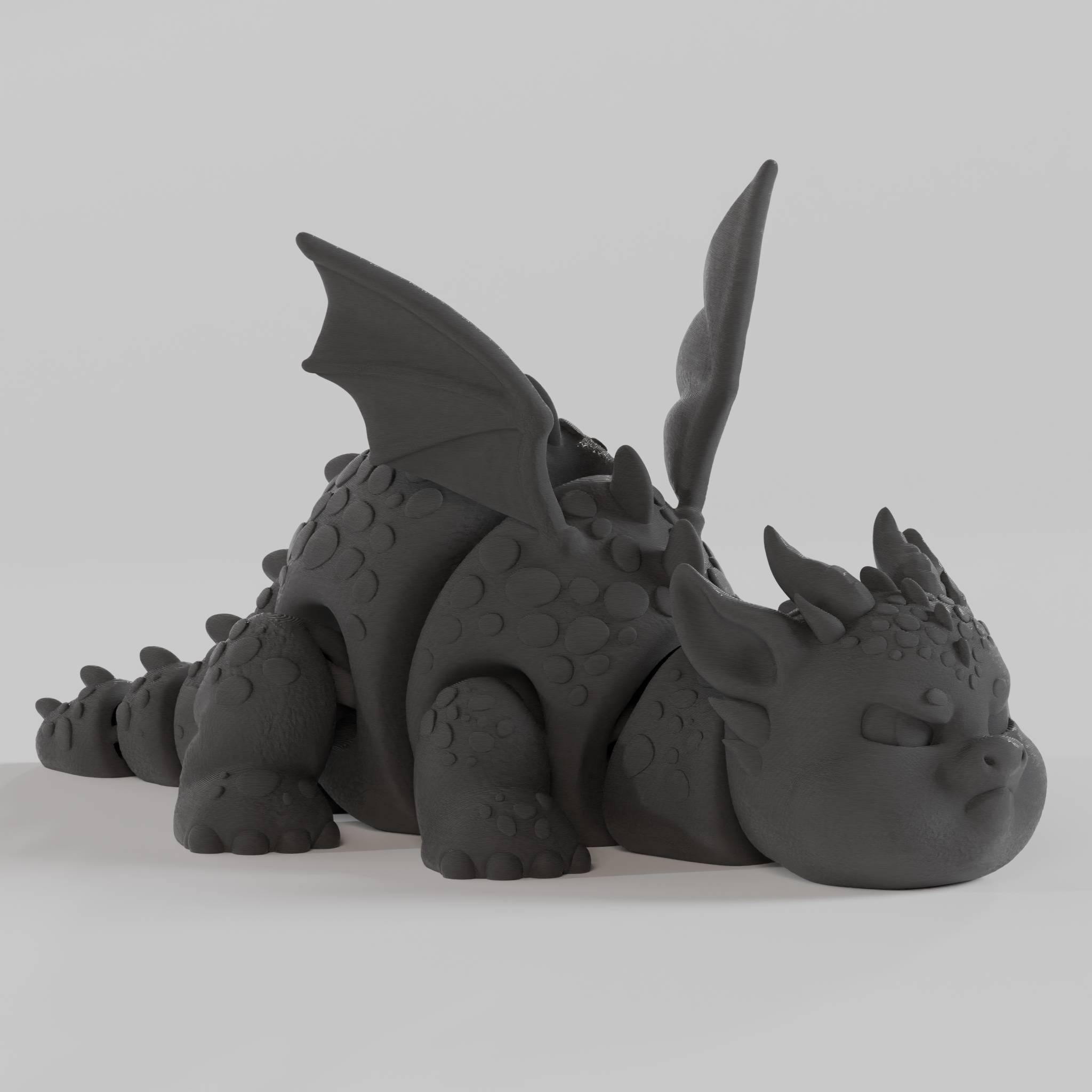 3D Printer Files | 3MF File | Grumpy Flexi Dragon | Creality Cloud