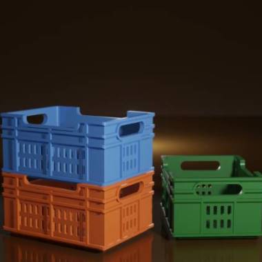 Stackable Desktop Crates Have a look at these modular desktop crates ...