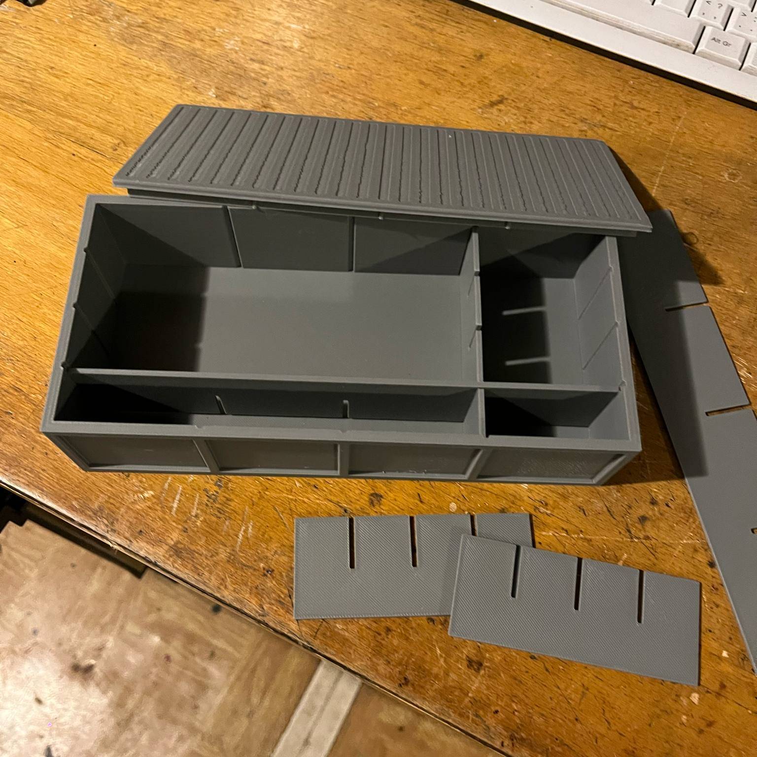 3D Printer Files | 3MF File | Crate, Box with partitions 210x100x50 ...