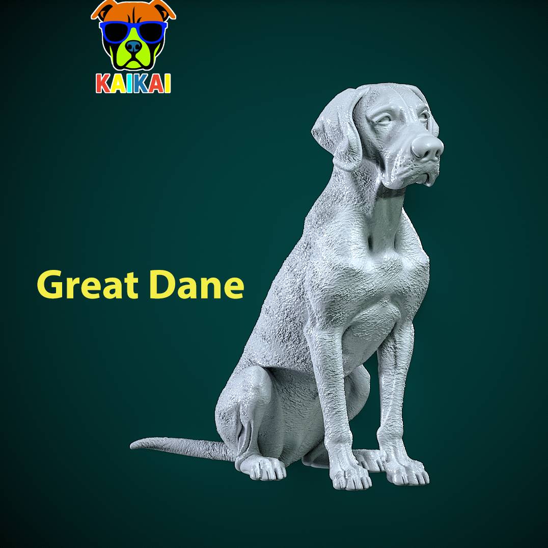 Characters & Creatures STL Download - Great Dane dog model - German ...