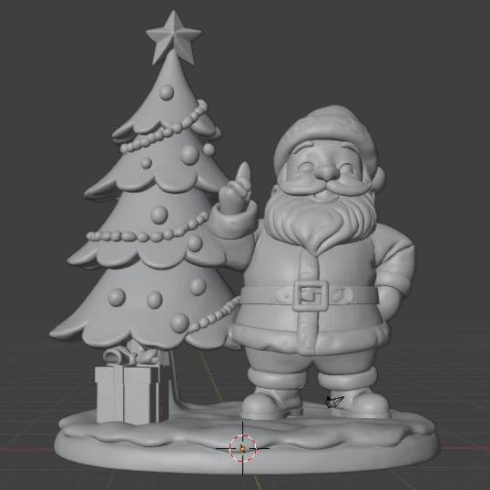 3D Printer Files | 3MF File | Santa with Christmas Tree | Creality Cloud