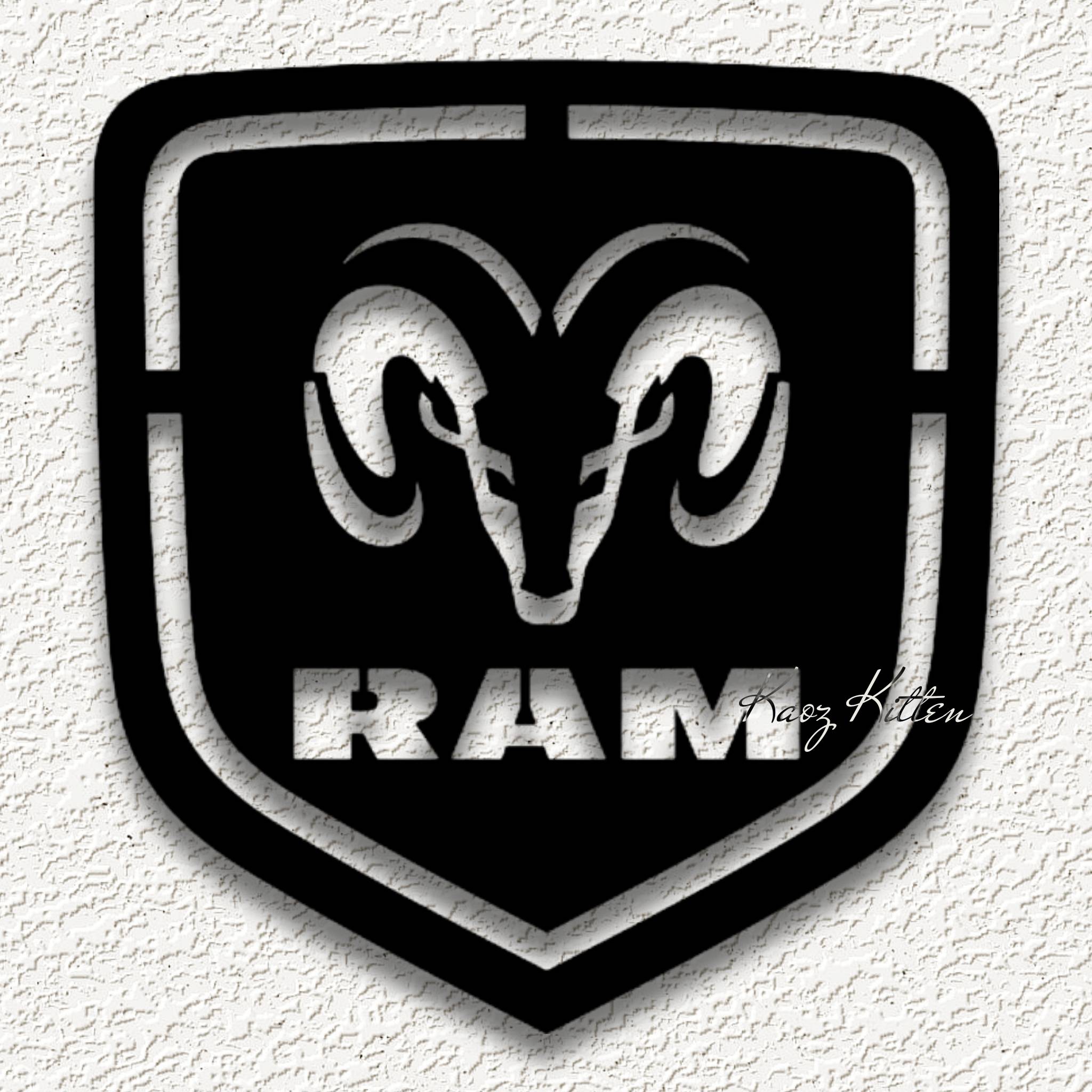 Other STL Download - dodge truck emblem logo wall art home decorby Kaoz ...
