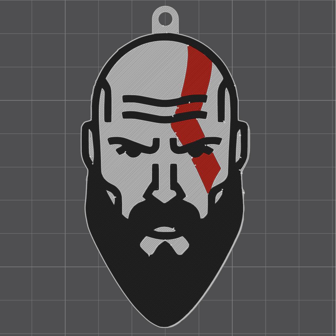 3D Printer Files | 3MF File | Kratos God of War Keychain | Creality Cloud