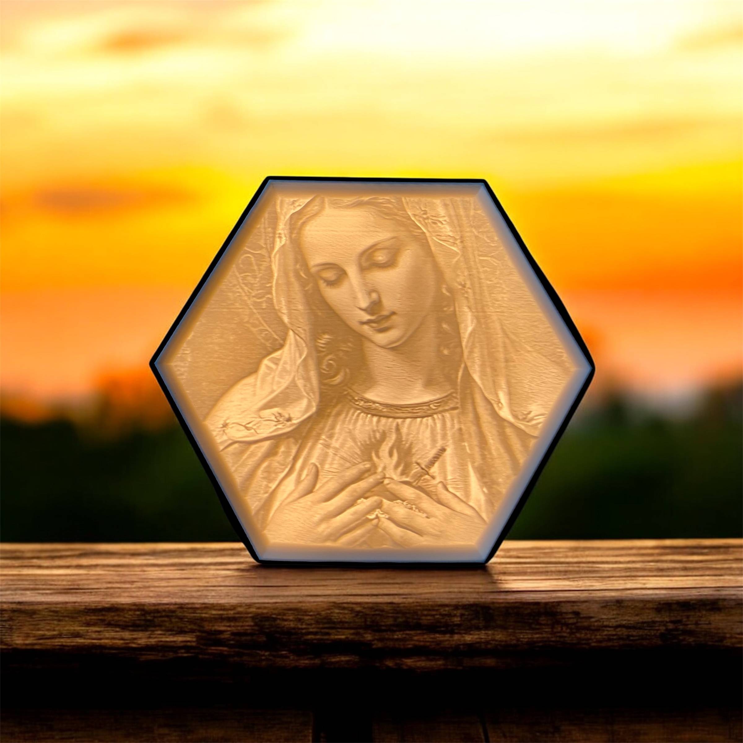 3D Printer Files | 3MF File | Hexagon Lamp LED RGB - Jesus - Gott ...