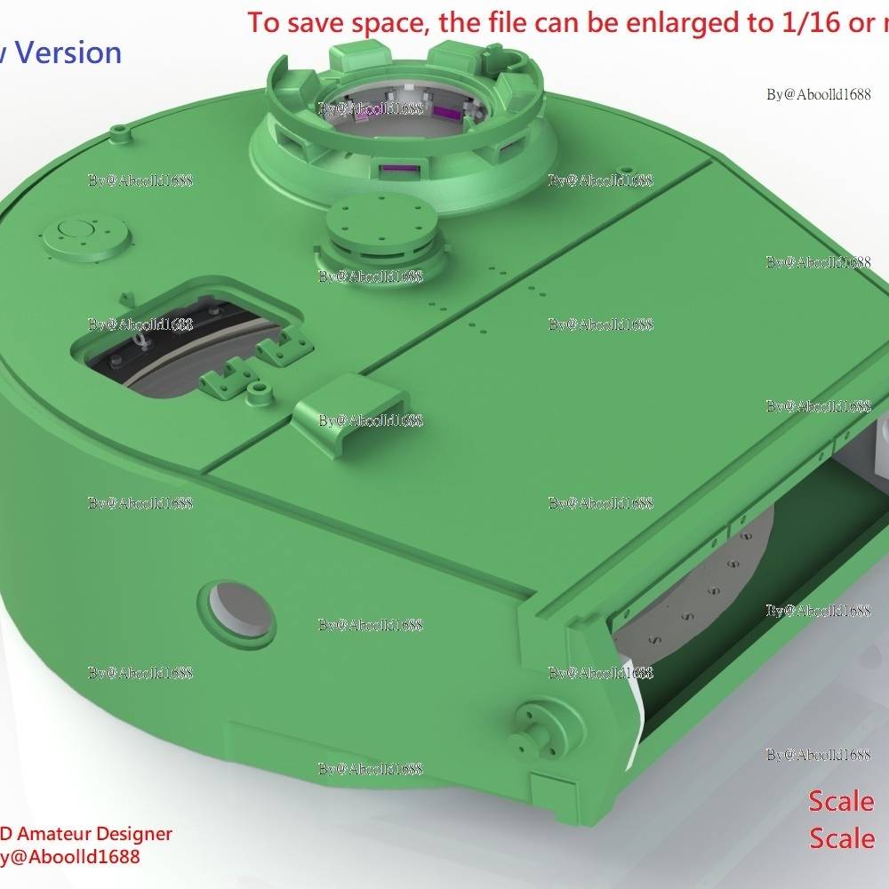 Vehicles & Machinery STL Download - Tiger Tank Late Production Turret_1 ...