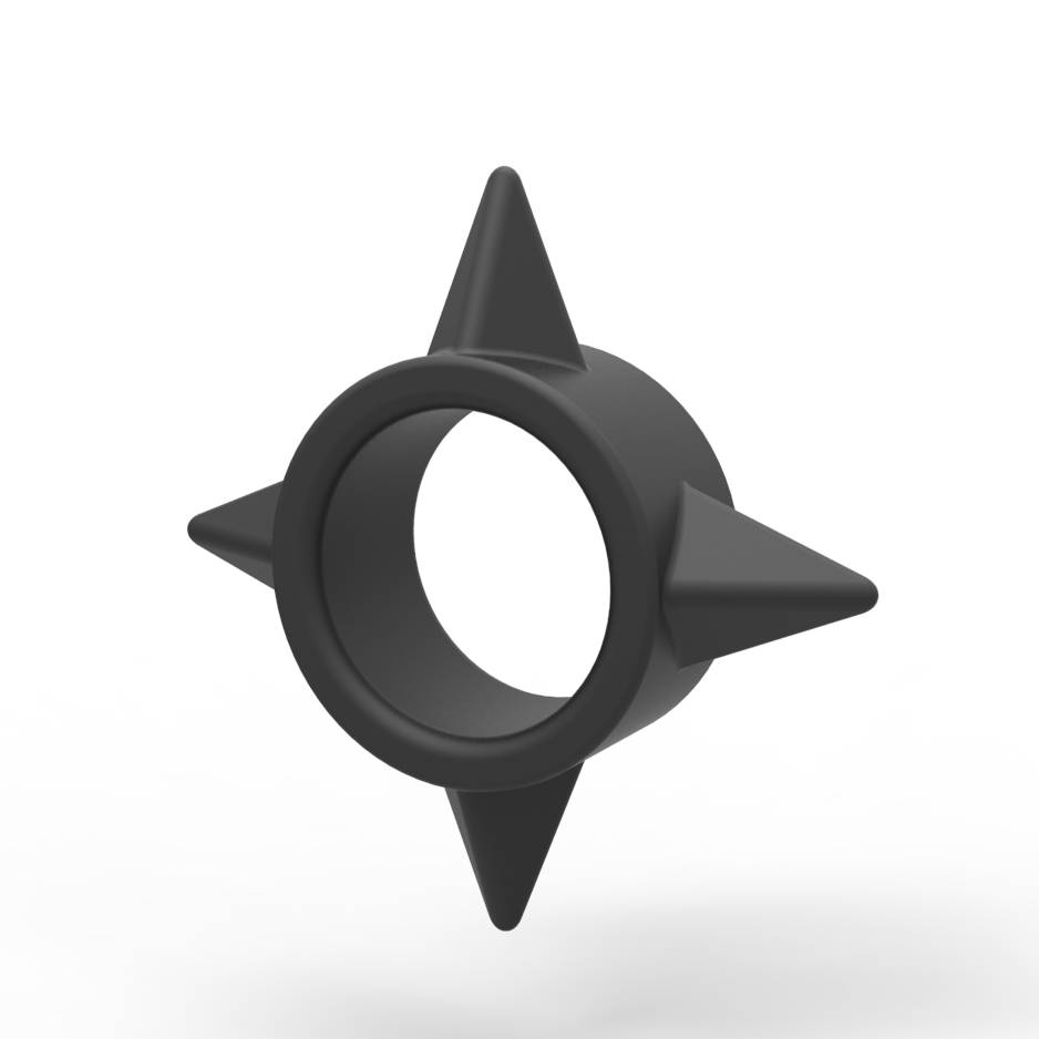 Other STL Download - Shuriken cock ring 1by Adult Print