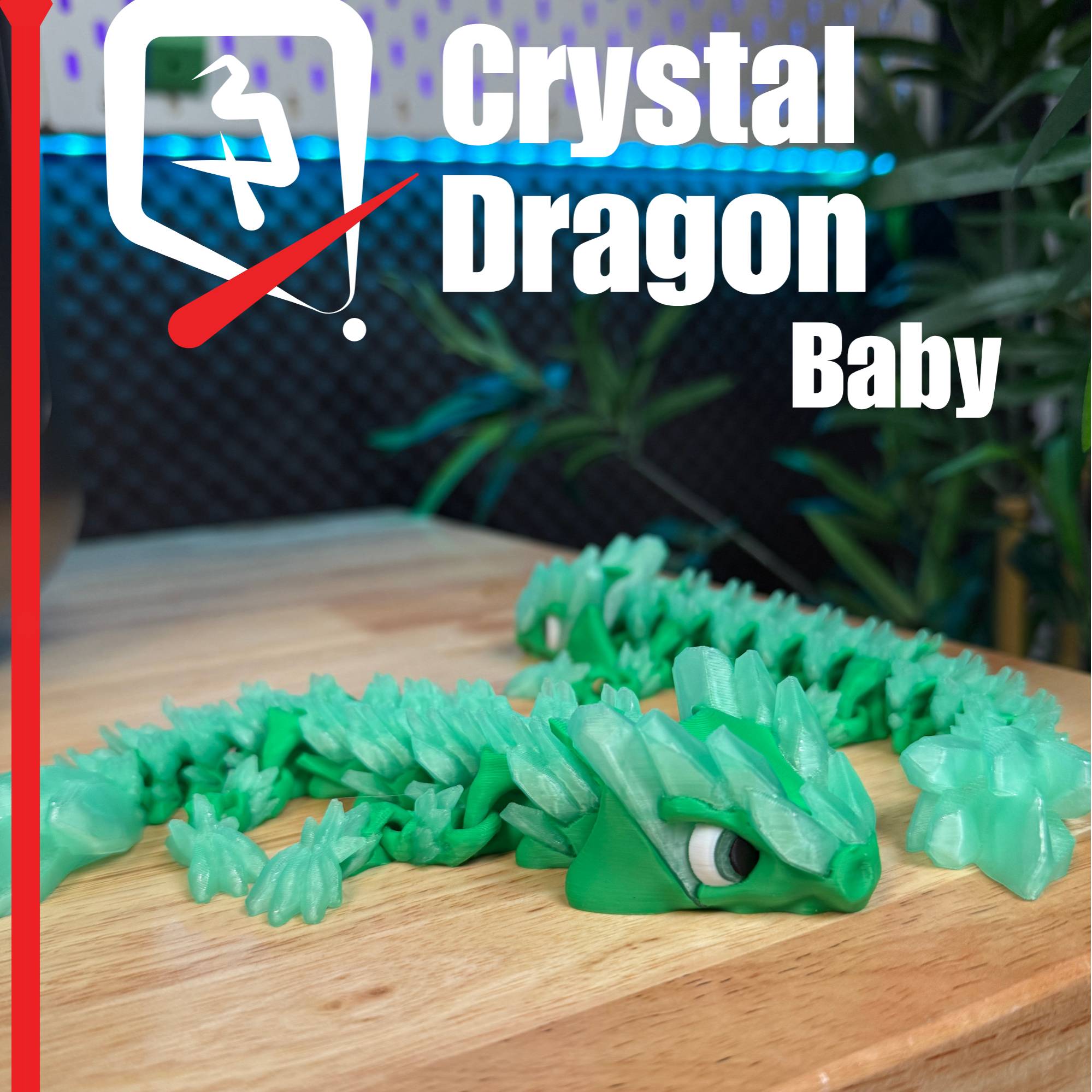 3D Printer Files | 3MF File | Baby Articulated Crystal Dragon ...