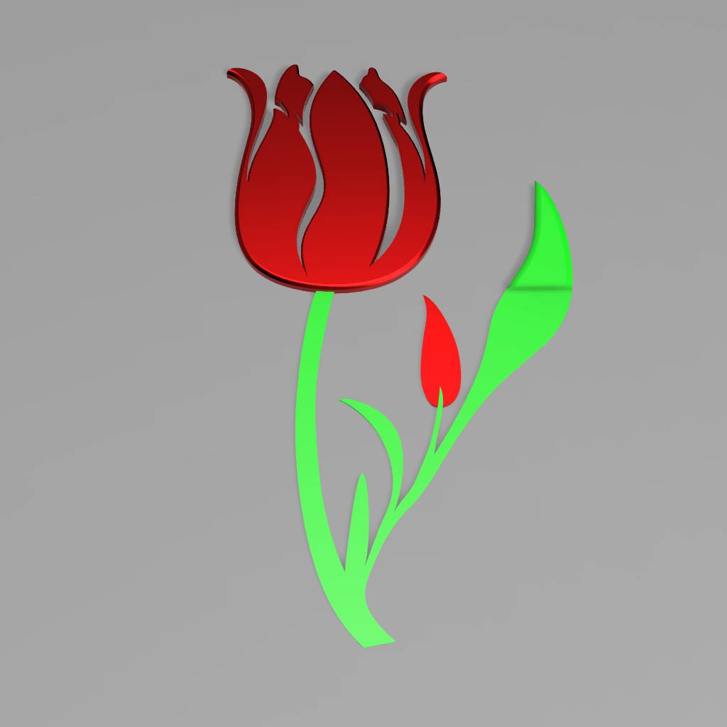 Free Home Decorations & Ornaments STL Download - Tulip Medal and ...
