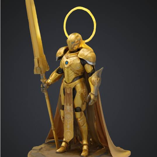 Characters & Creatures STL Download - Solarion Warden holy elite game ...