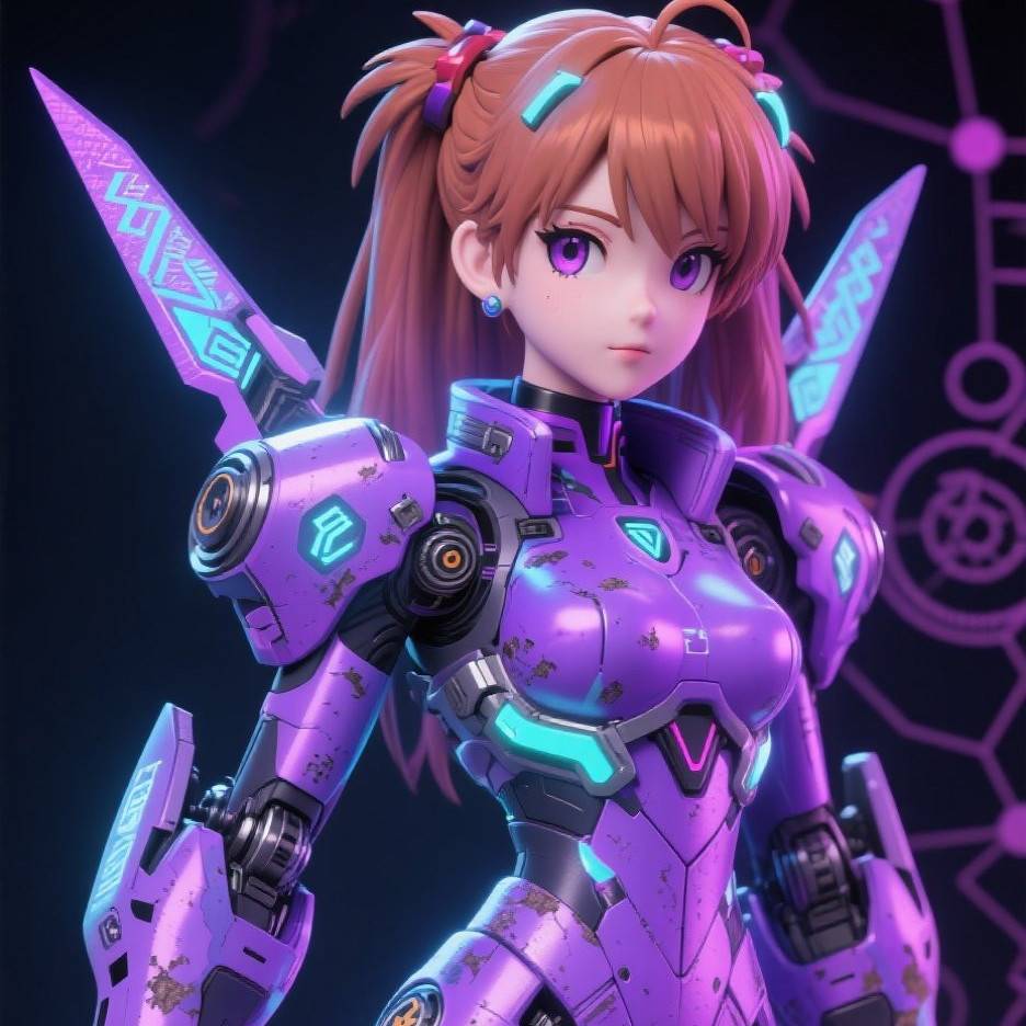 3D Printer Files | 3MF File | EVA-02/Crypt Hacker Asuka: Chaos Rust ...