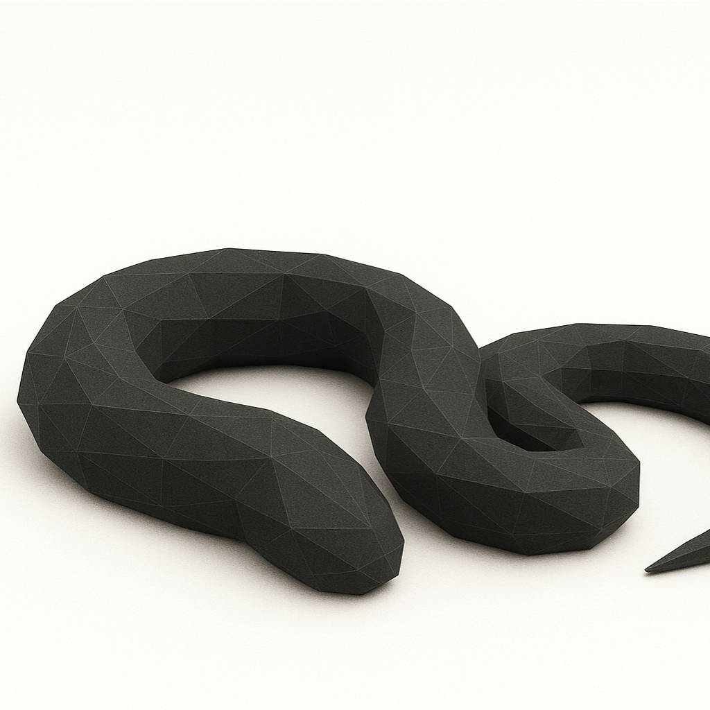 3D Printer Files | 3MF File | Low-Poly Snake (NO-SUPPORTS) | Creality Cloud