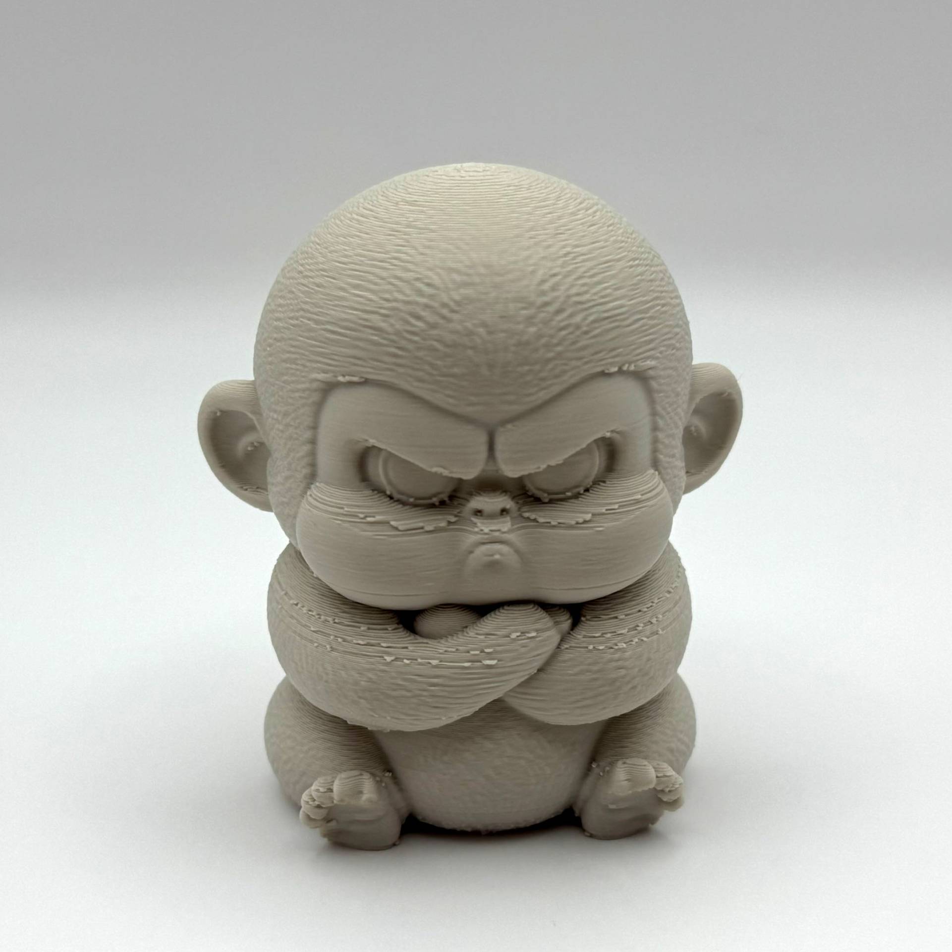 3D Printer Files | 3MF File | Grumpy Monkey with Keychain | Creality Cloud