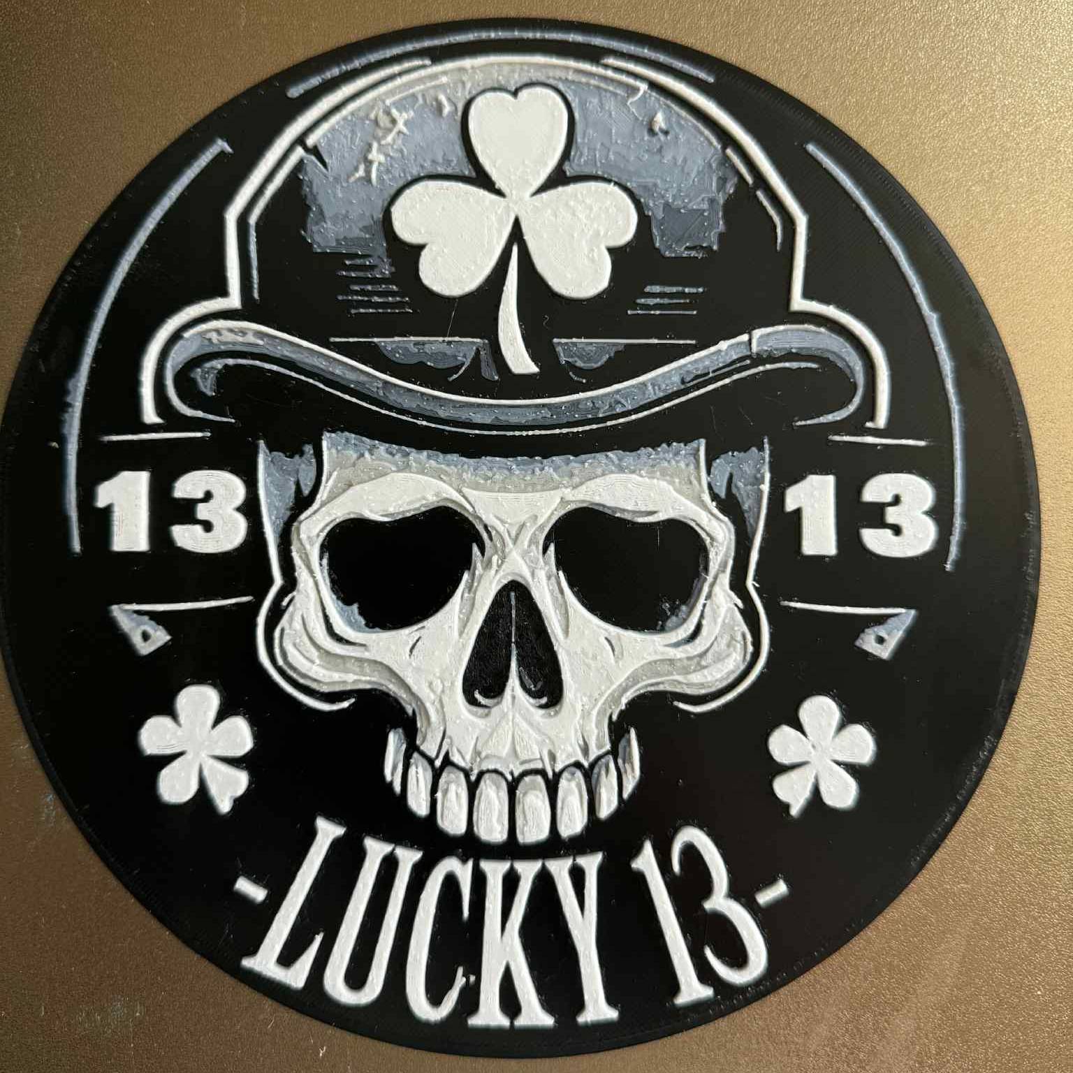 3D Printer Files | 3MF File | Lucky 13 Sign | Creality Cloud