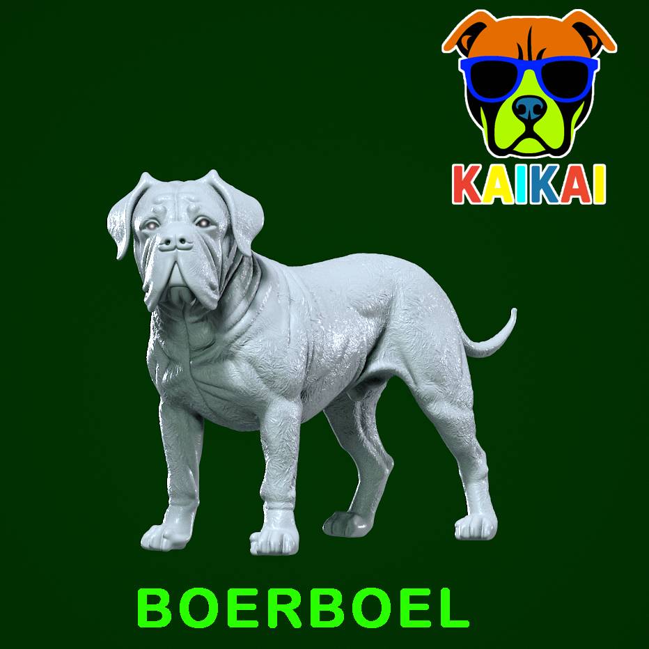 Characters & Creatures STL Download - Boerboel statue - South African ...