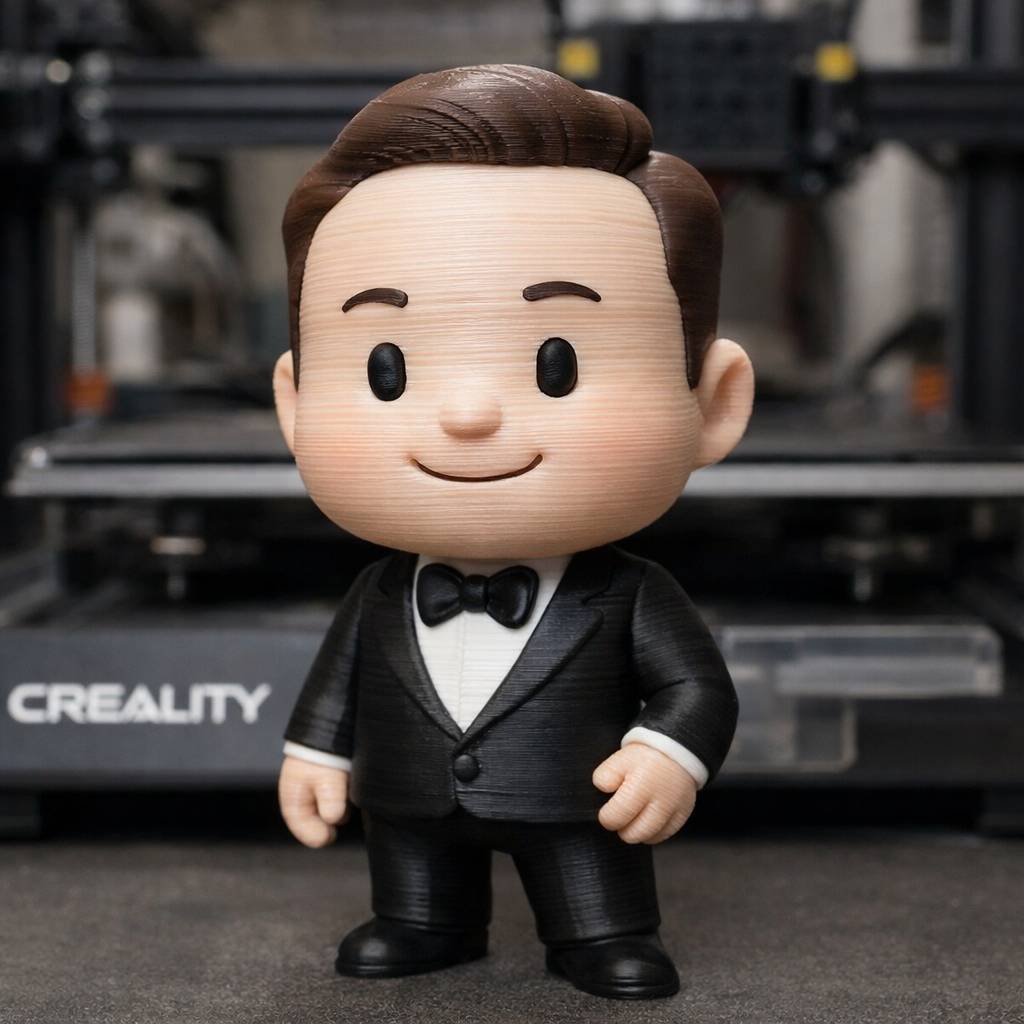 3D Printer Files | 3MF File | Elon Musk In Tuxedo Figure | Creality Cloud