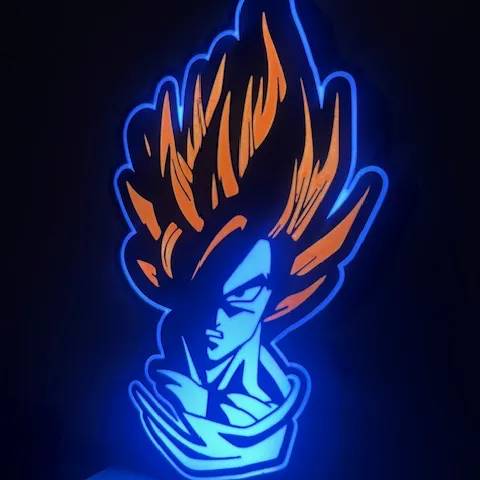 Fichier pour Imprimante 3D | Fichier 3MF | goku led light box ...