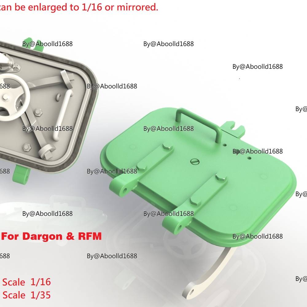 Vehicles & Machinery STL Download - Tiger tank late hatches for loader ...