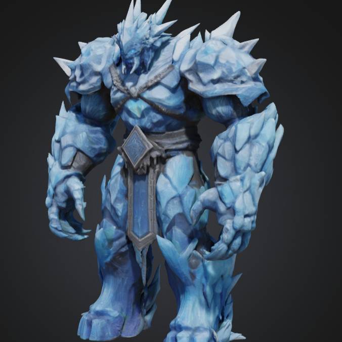 Other STL Download - ice golem boss game rpgby Warjacob