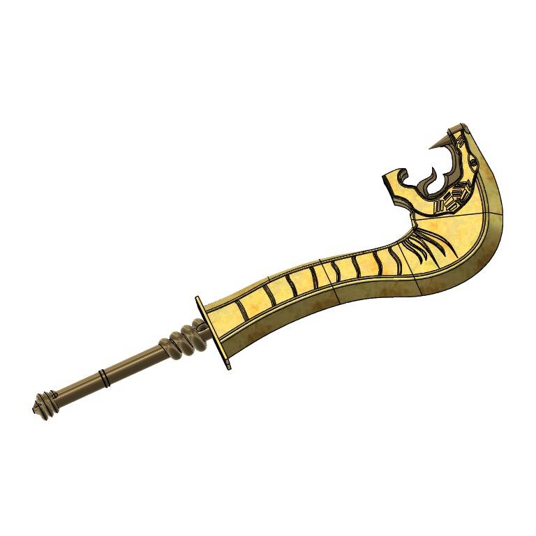 Free Cosplay STL Download - Serpent-God's Curved Sword Elden Ringby ...