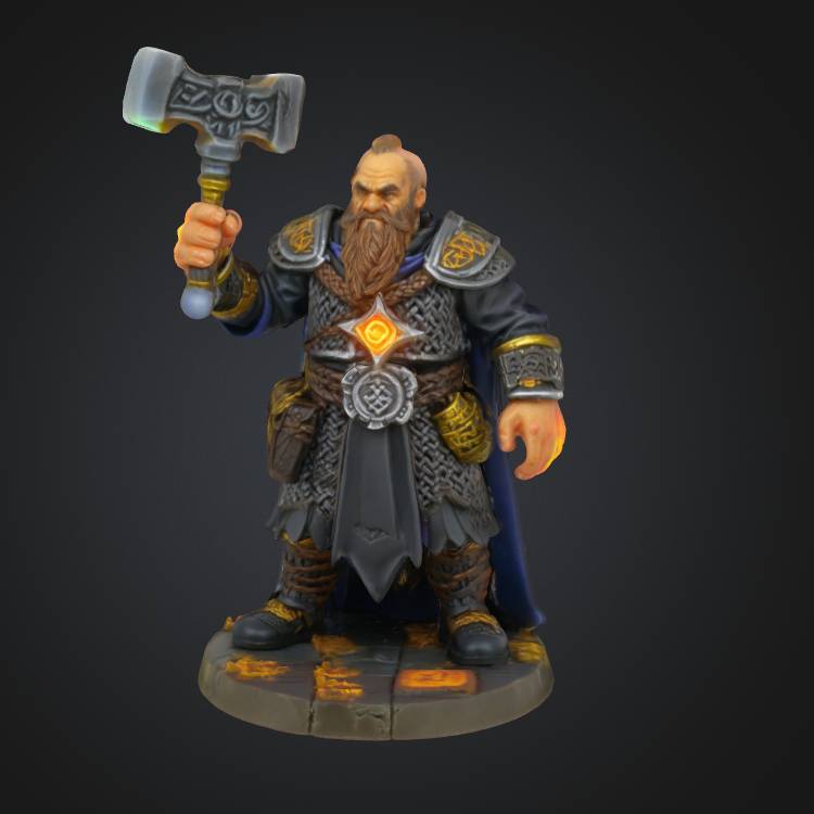 Miniature Games & Accessories STL Download - dwarf battle priest game ...