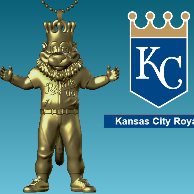 Sculptures & Artworks STL Descarga - MLB - Necklaces KANSAS CITY ROYALS ...