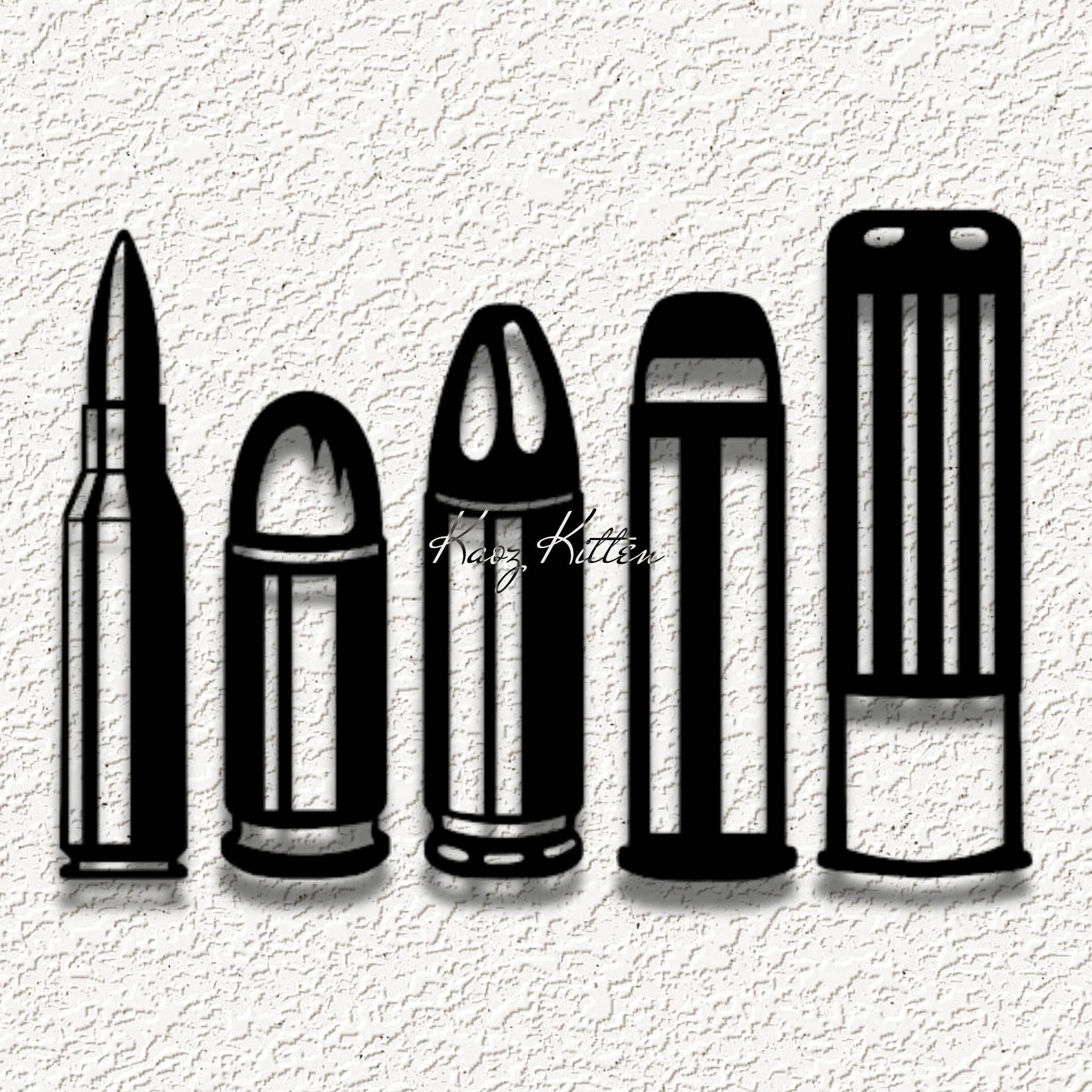 Other STL Download - gun bullets WALL ART HOME DECORby Kaoz Kitten