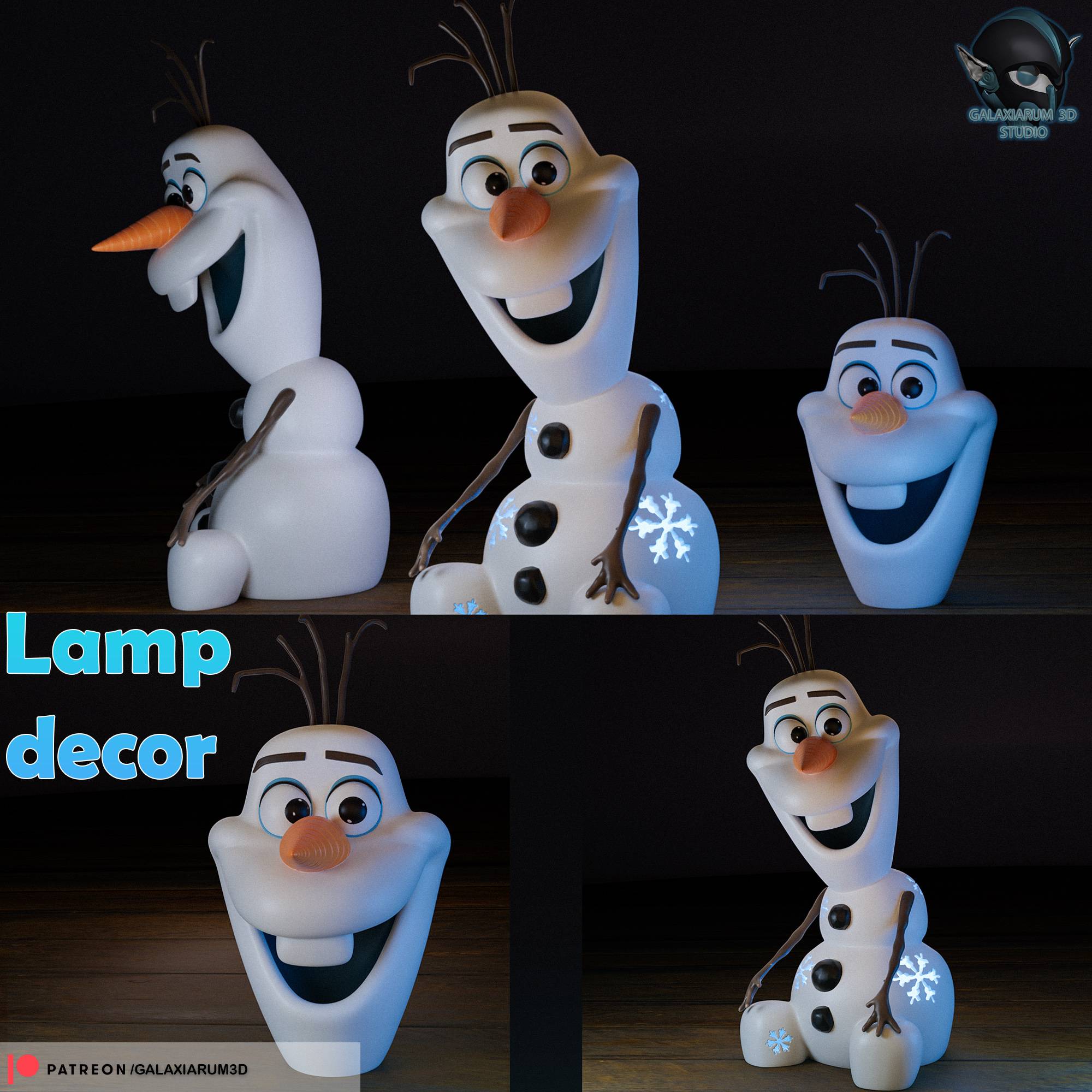 Characters & Creatures STL Download - Olaf the Snowmanby GALAXIARUM 3D