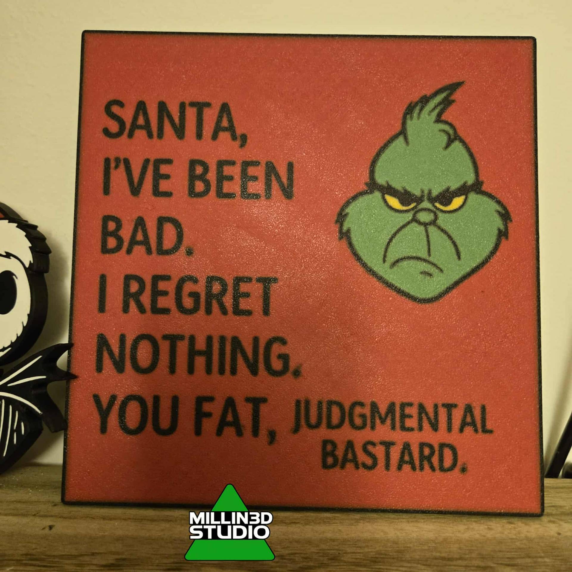 3D Printer Files | 3MF File | Funny Christmas Grinch Sign to Fat Santa ...