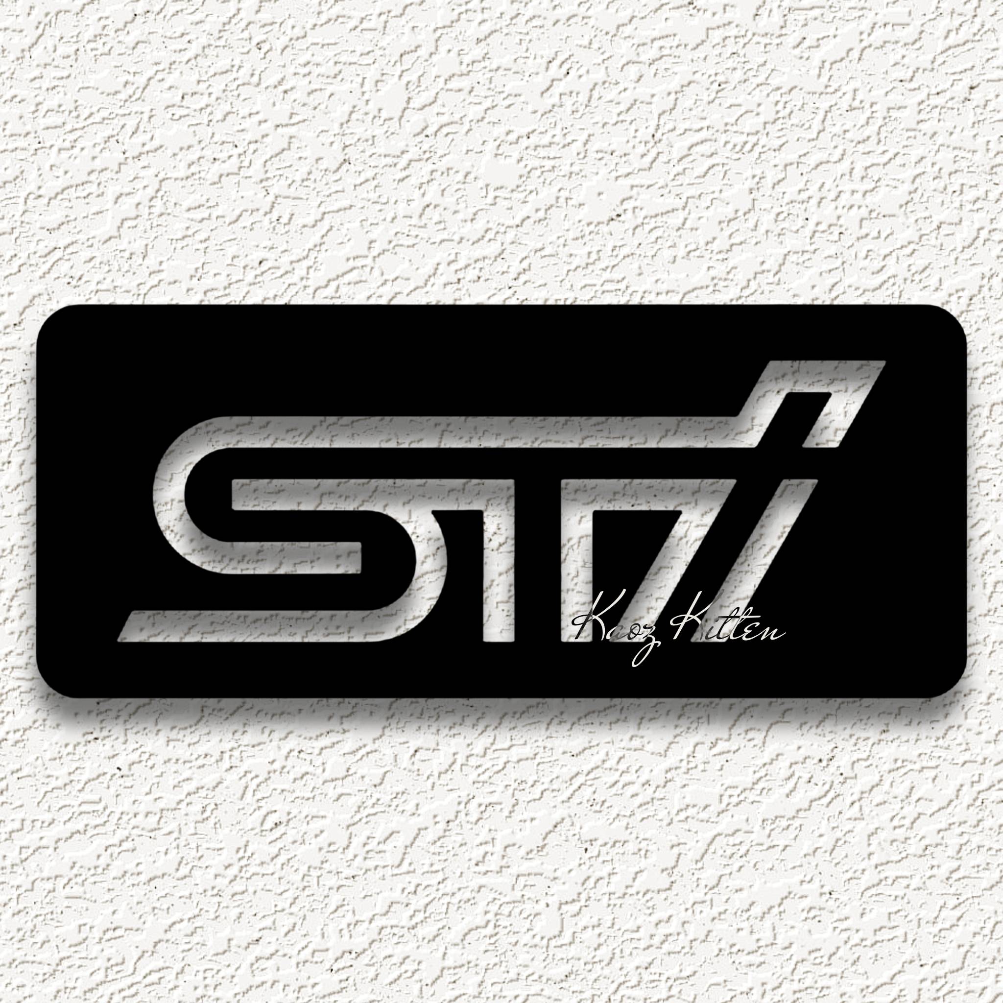 Sculptures & Artworks STL Download - subaru sti emblem logo wall art ...