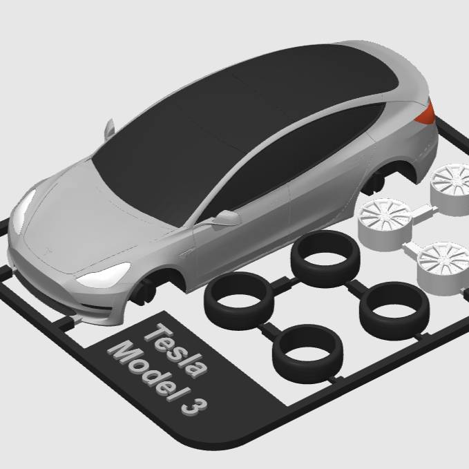 3D Printer Files | 3MF File | Tesla model 3 Kit Card | Creality Cloud