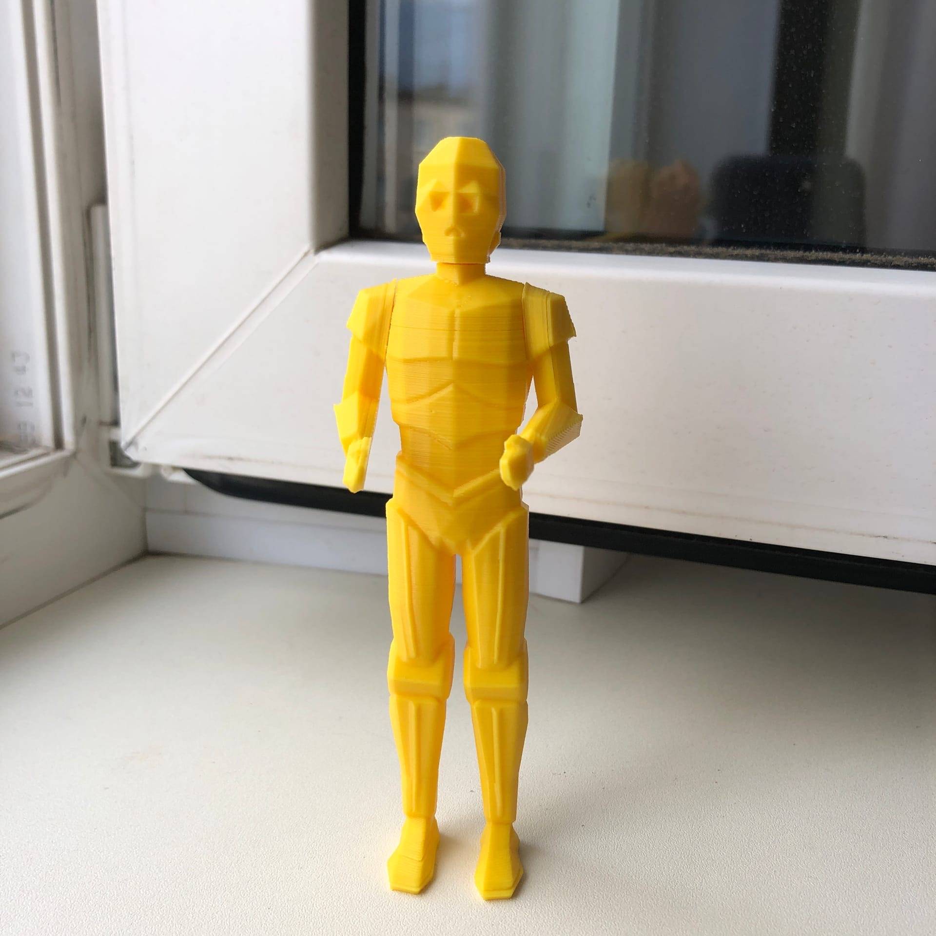 Characters & Creatures STL Download - Lowpoly Star Wars Gold Robotby ...