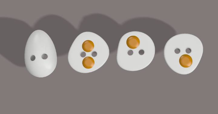 My first try in Creality's Compaign&Consents programm. This clothes buttons with fried eggs ...