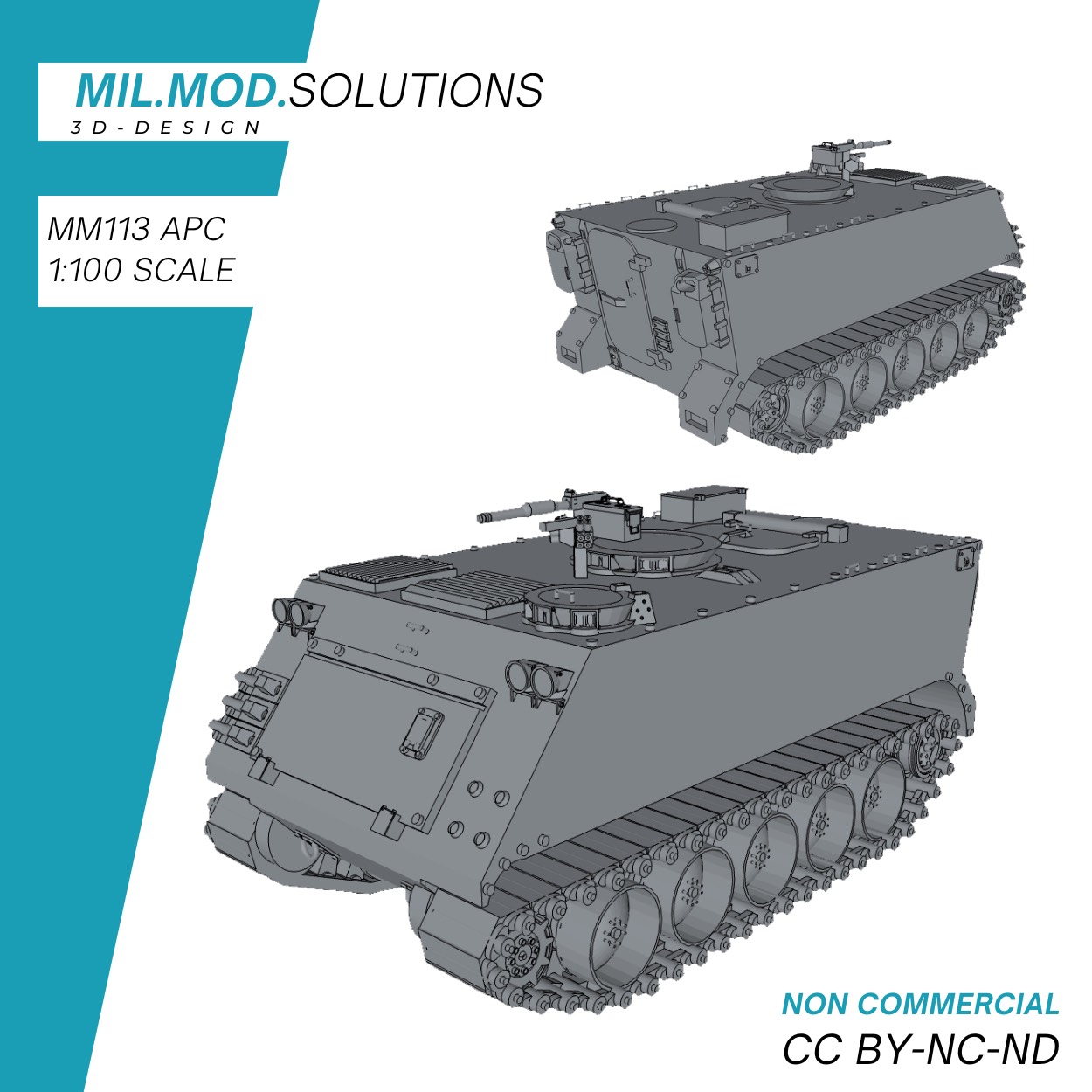 Vehicles & Machinery STL Download - M113 APCby Mil Mod Solutions