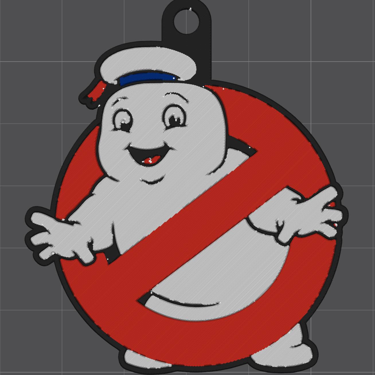 3D Printer Files | 3MF File | Ghostbusters logo keychain - llavero de ...