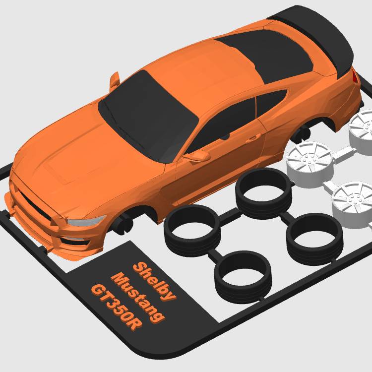 3D Printer Files | 3MF File | Shelby Mustang GT350R kit card | Creality ...