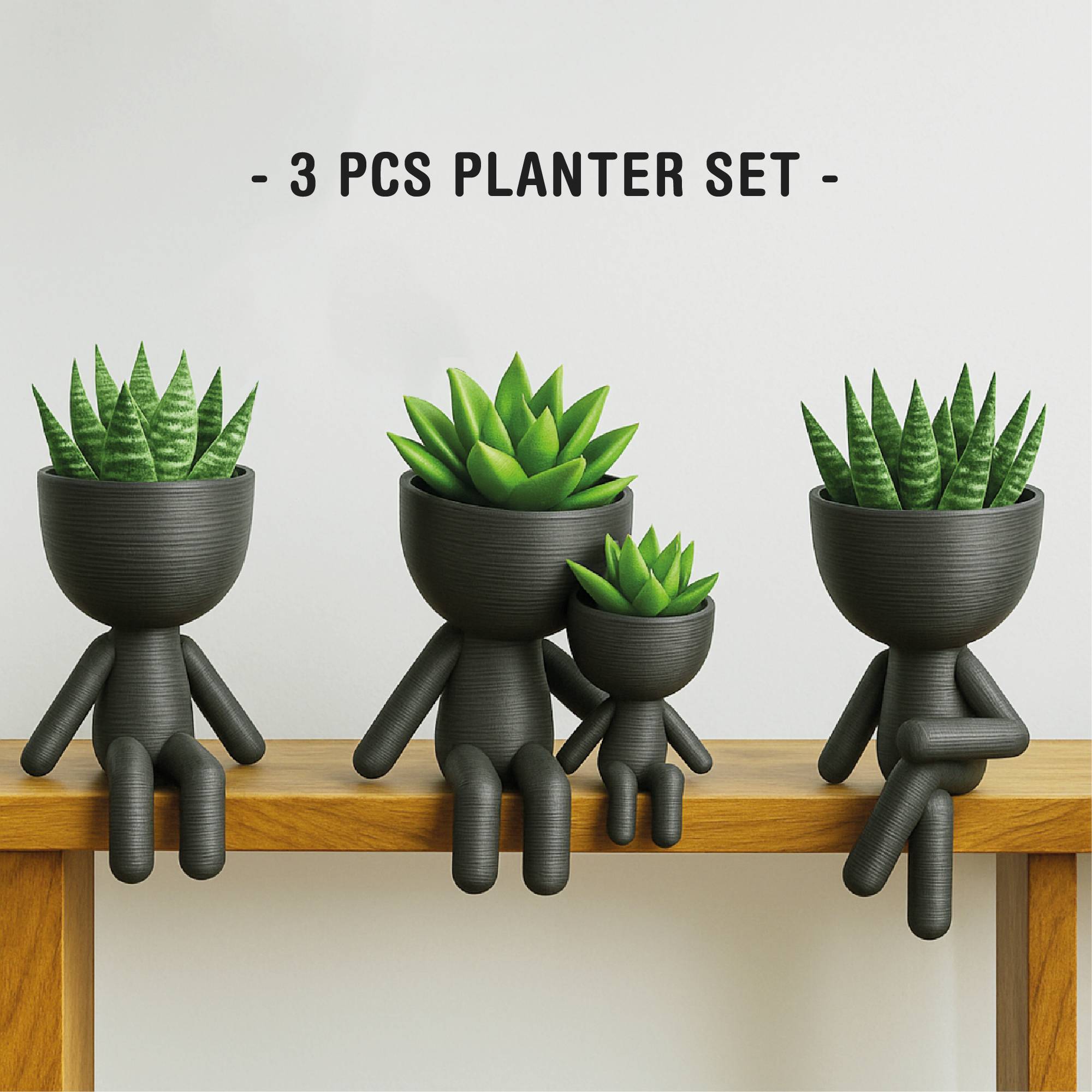 Home Decorations & Ornaments STL Download - Robert Planter Set, Plant ...
