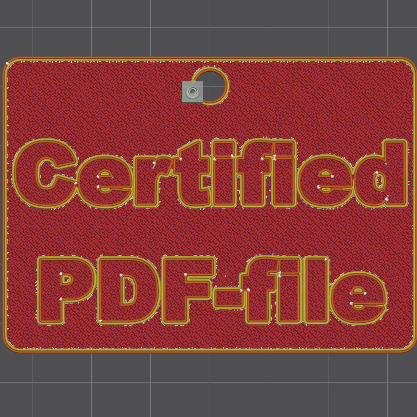 3D Printer Files | 3MF File | Certified PDF-file keychain | Creality Cloud