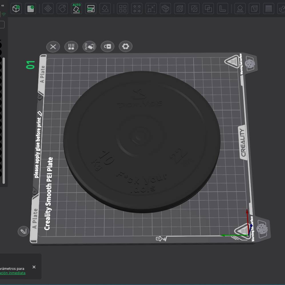 3D Printer Files | 3MF File | Disco Domyos personalizable | Creality Cloud