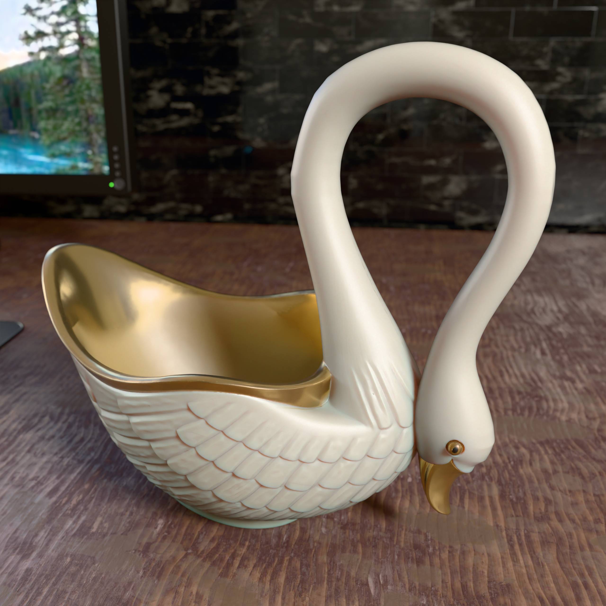 3D Printer Files | 3MF File | Swan Pot | Creality Cloud