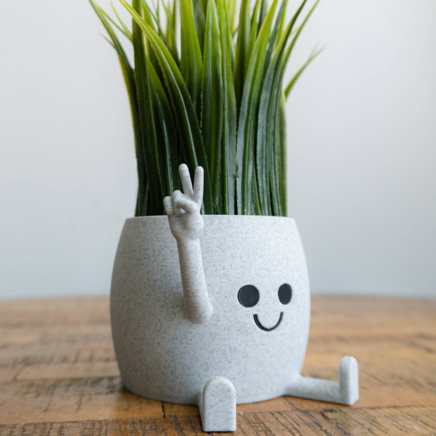 3D Printer Files | 3MF File | Happy Sitting Pot Peace Out Hand ...