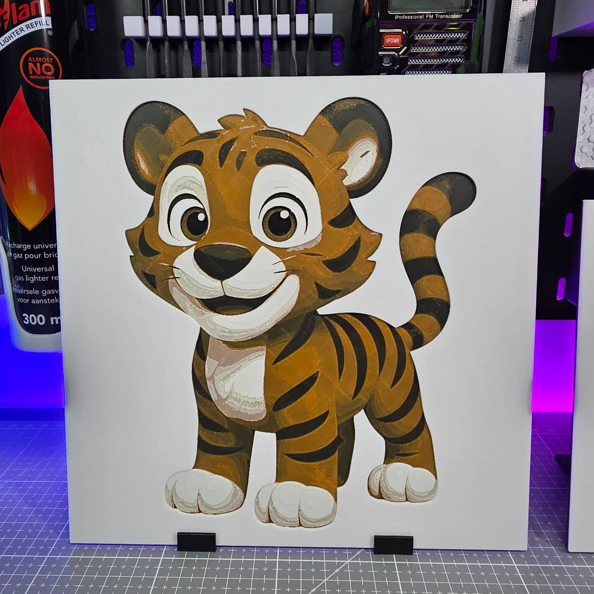 3D Printer Files | 3MF File | Cute Tiger – Hueforge – 4 Colors ...