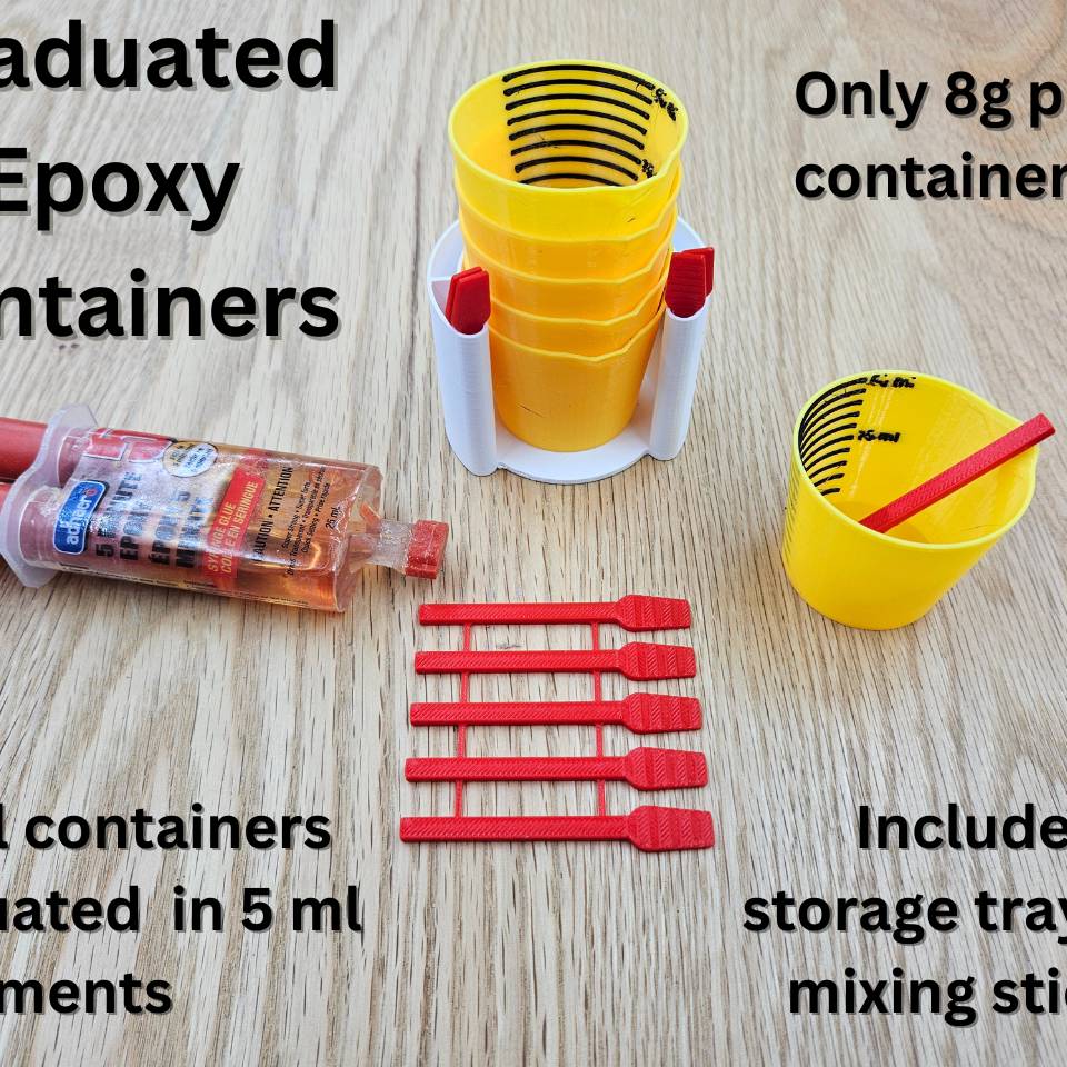 3D Printer Files | 3MF File | Graduated epoxy containers & dispenser ...