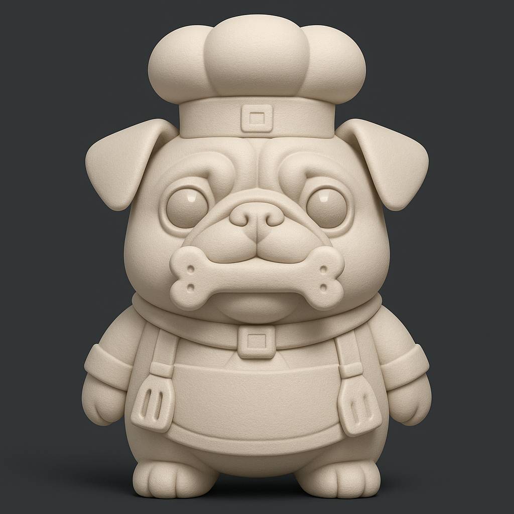 Characters & Creatures STL Download - Chef Pug Palby Meta Mystery