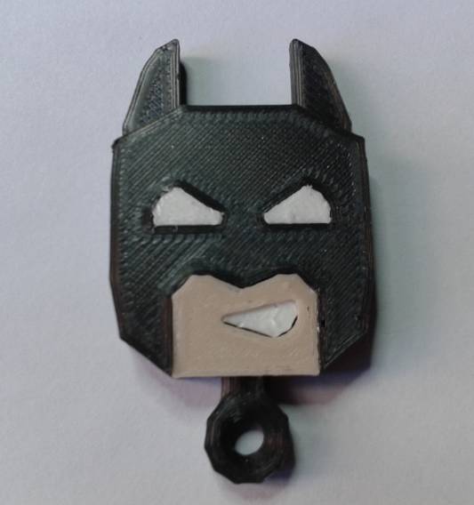 Hi, PRINT-IN-PLACE BATMAN KEYCHAIN printed in PLA, with an initial ...
