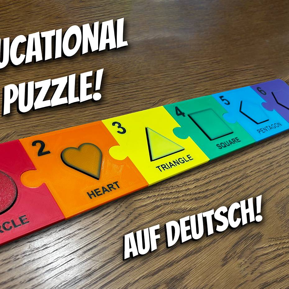 3D Printer Files | 3MF File | Educational Puzzle | Color, Numbers and ...