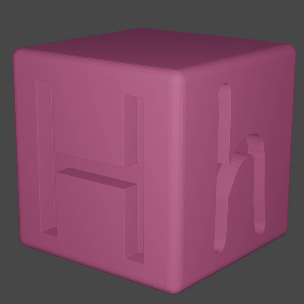 Free Educational Aids STL Download - Block Letter H/hby Hadiki